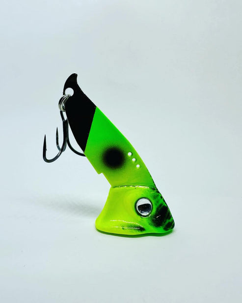 Vertical Minnow Blade Bait - Radioactive Turtle Glow by Vertical Jigs ...